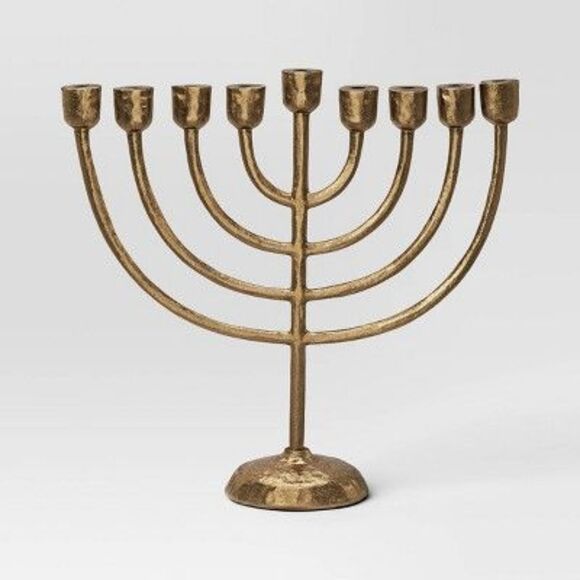 Threshold | Other | Threshold Hanukkah Cast Metal Classic Menorah Candle Holder Gold | Poshmark